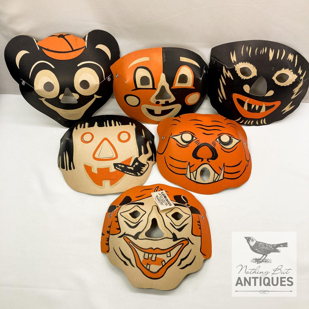 Vintage MCM Halloween Luminous Masklite Costume Masks, Sold Separately ...