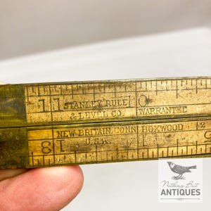 Antique Stanley 24-inch Folding Ruler, Stanley Rule & Level Co. No. 62 ...