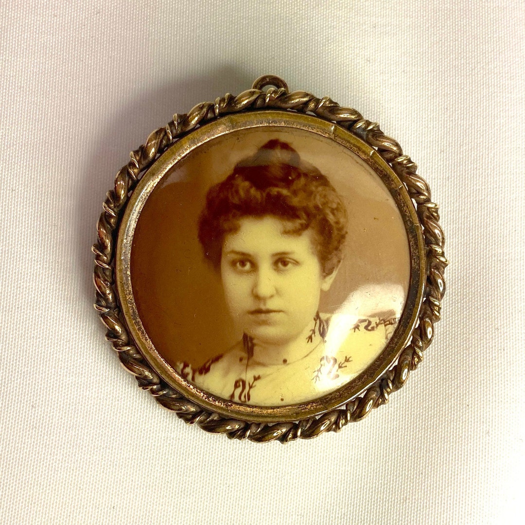 Antique Victorian Mourning Photo Pin Pendant Brooch - Etsy