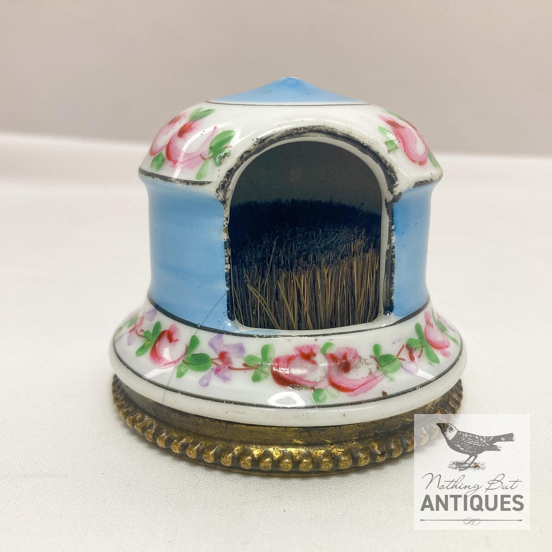 Antique French Victorian Porcelain Pen Ink Wipe, RARE Hand Painted by ...