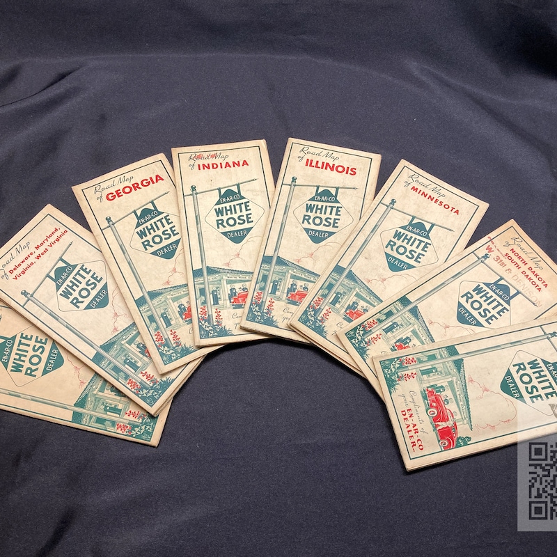 Vintage Road Maps - Etsy