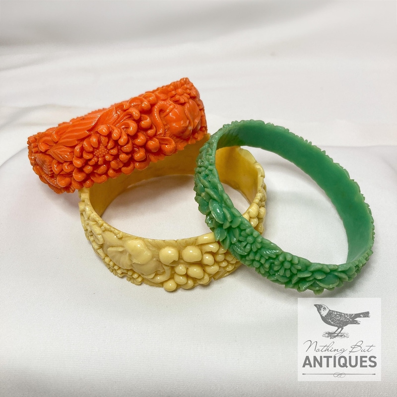Celluloid Floral Bracelet - Etsy