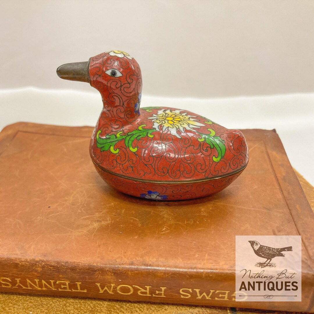 Vintage Cloisonné Covered Duck Trinket Box, Ca. 1960s or Earlier - Etsy
