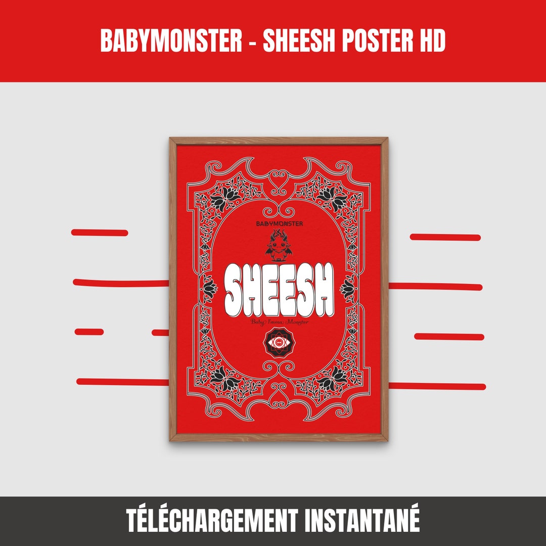 Poster BABYMONSTER Sheesh HD Download Lyrics Music Kpop Kawaii ...
