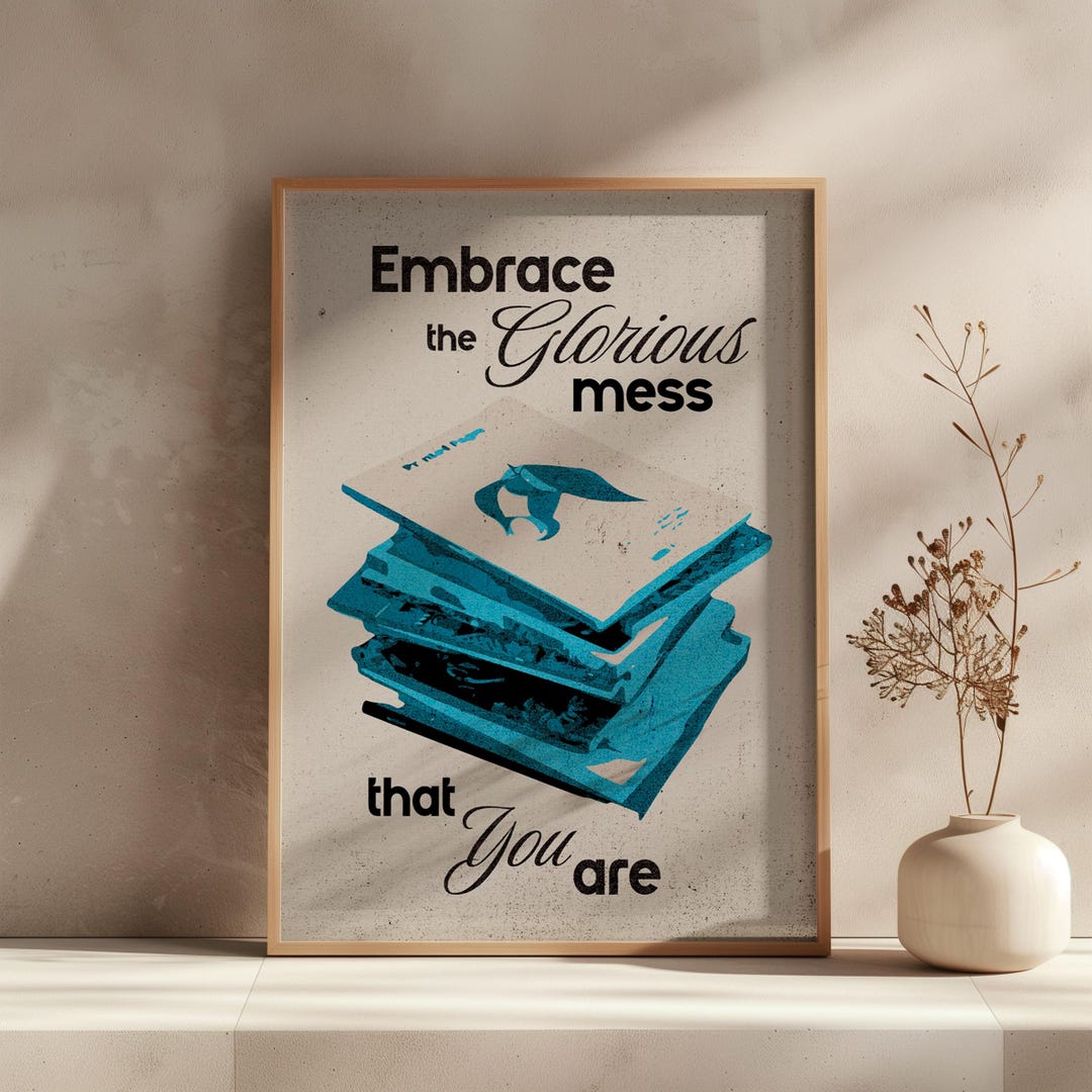 Vintage Minimalist Magazine Trendy Poster Retro Wall Art Self Care ...