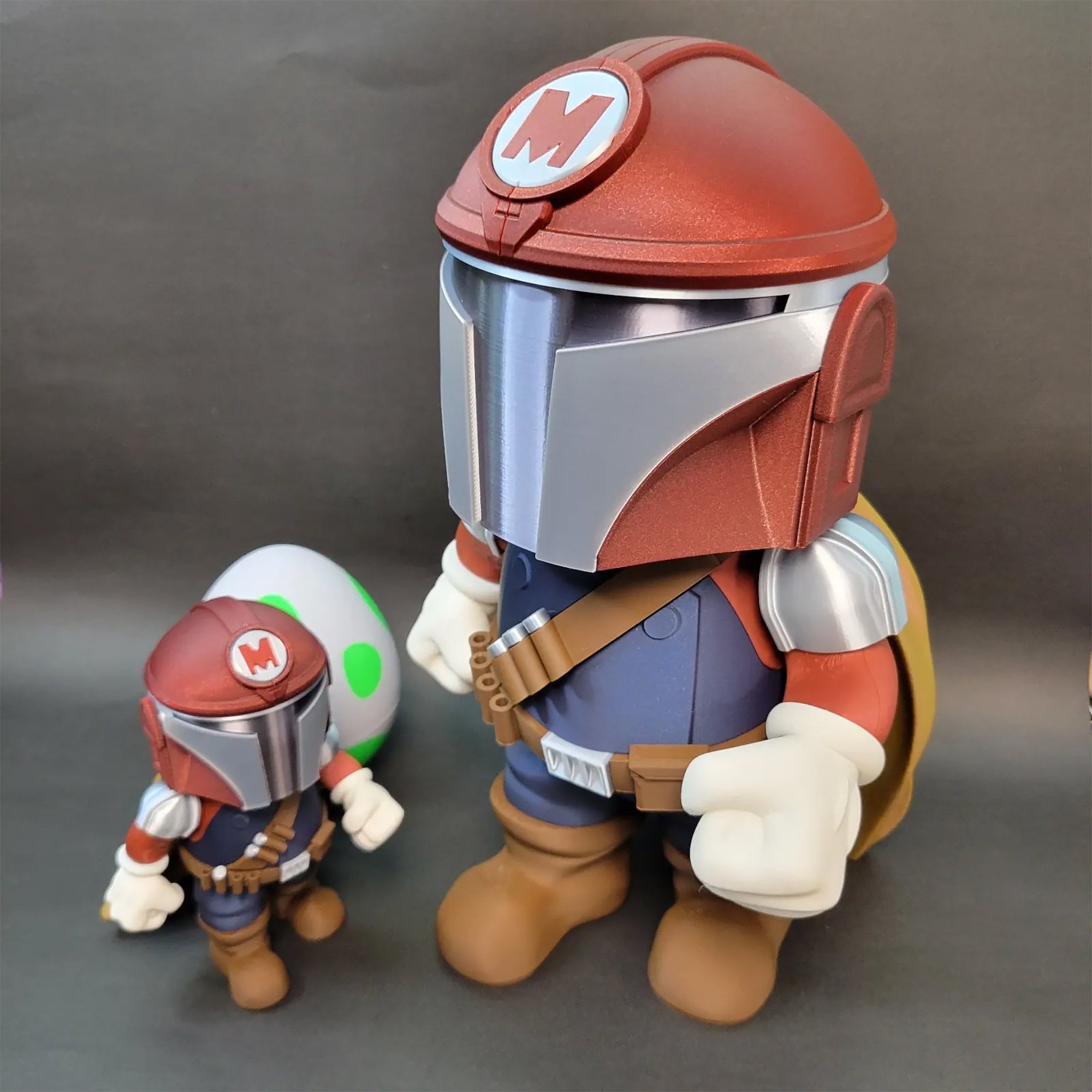 Mariolorian 3D Printed Model Super Mario Mandalorian Game Collectible ...