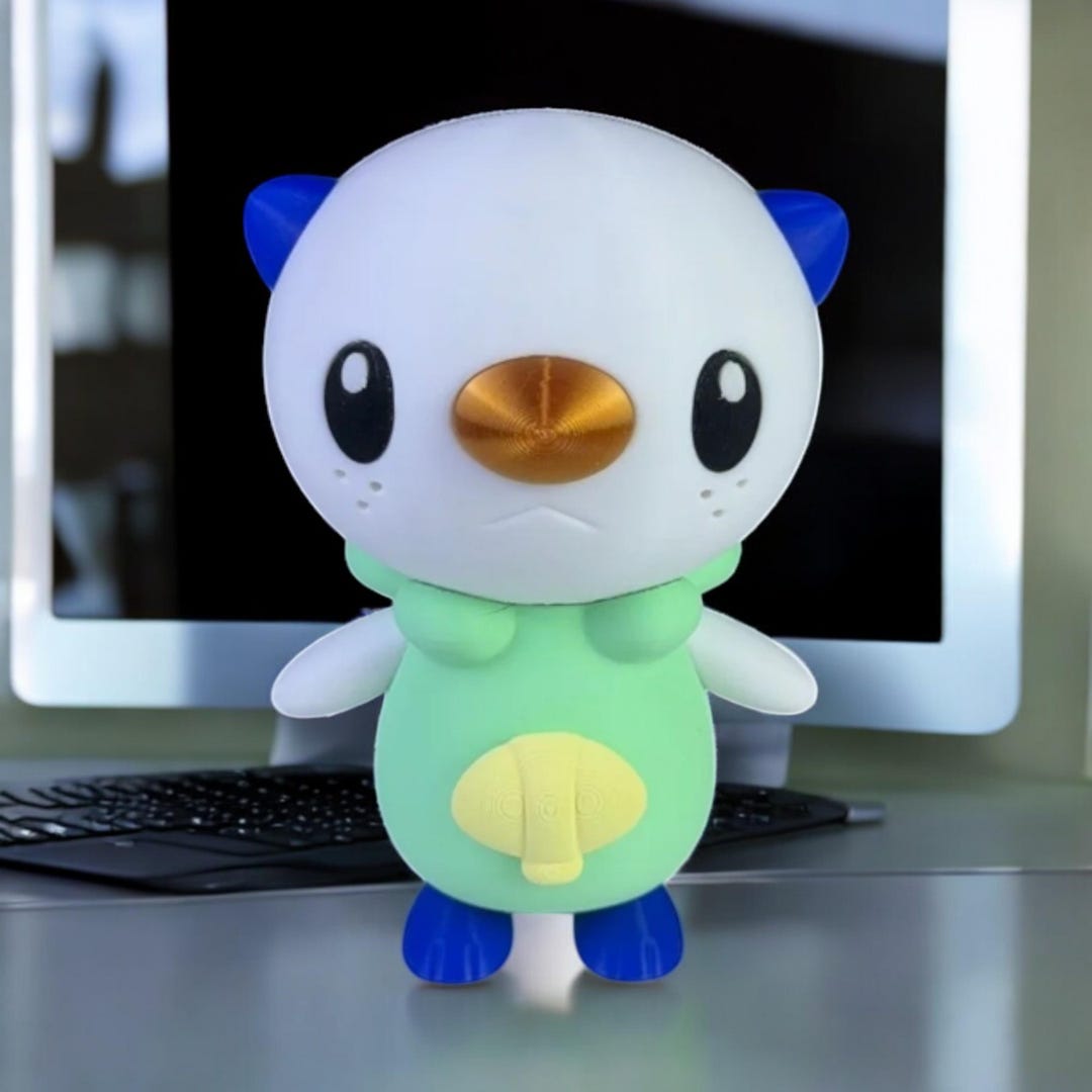 Oshawott 3D Printed Model - Pokemon Game Collectible Figurine Fan Art ...