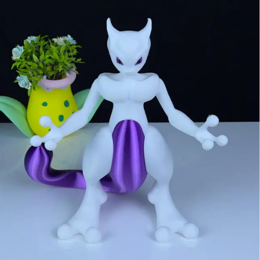 Mewtwo 3D Printed Model - Pokemon Game Collectible Figurine Fan Art ...
