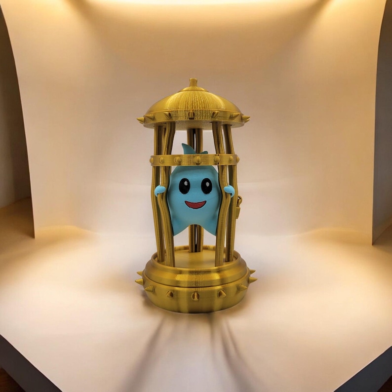 Lumalee in Cage 3D Printed Model - Super Mario Bros Game Collectible ...