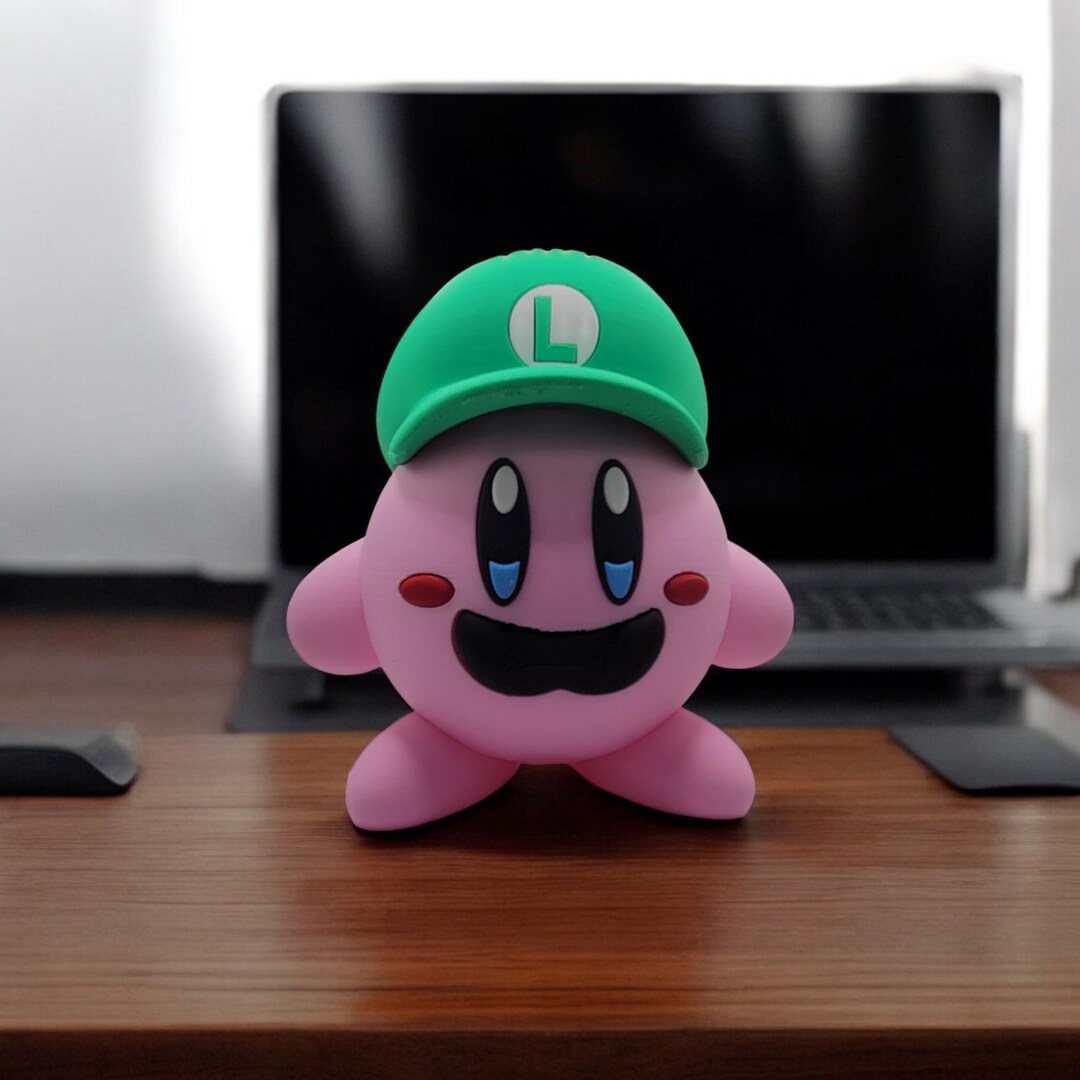 Luigy Kirby 3D Printed Model - Kirby Game Collectible Figurine Fan Art ...