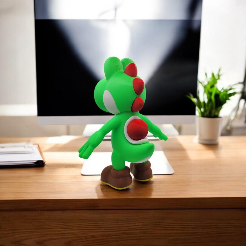 Yoshi 3D Printed Model - Super Mario Game Collectible Figurine Fan Art ...