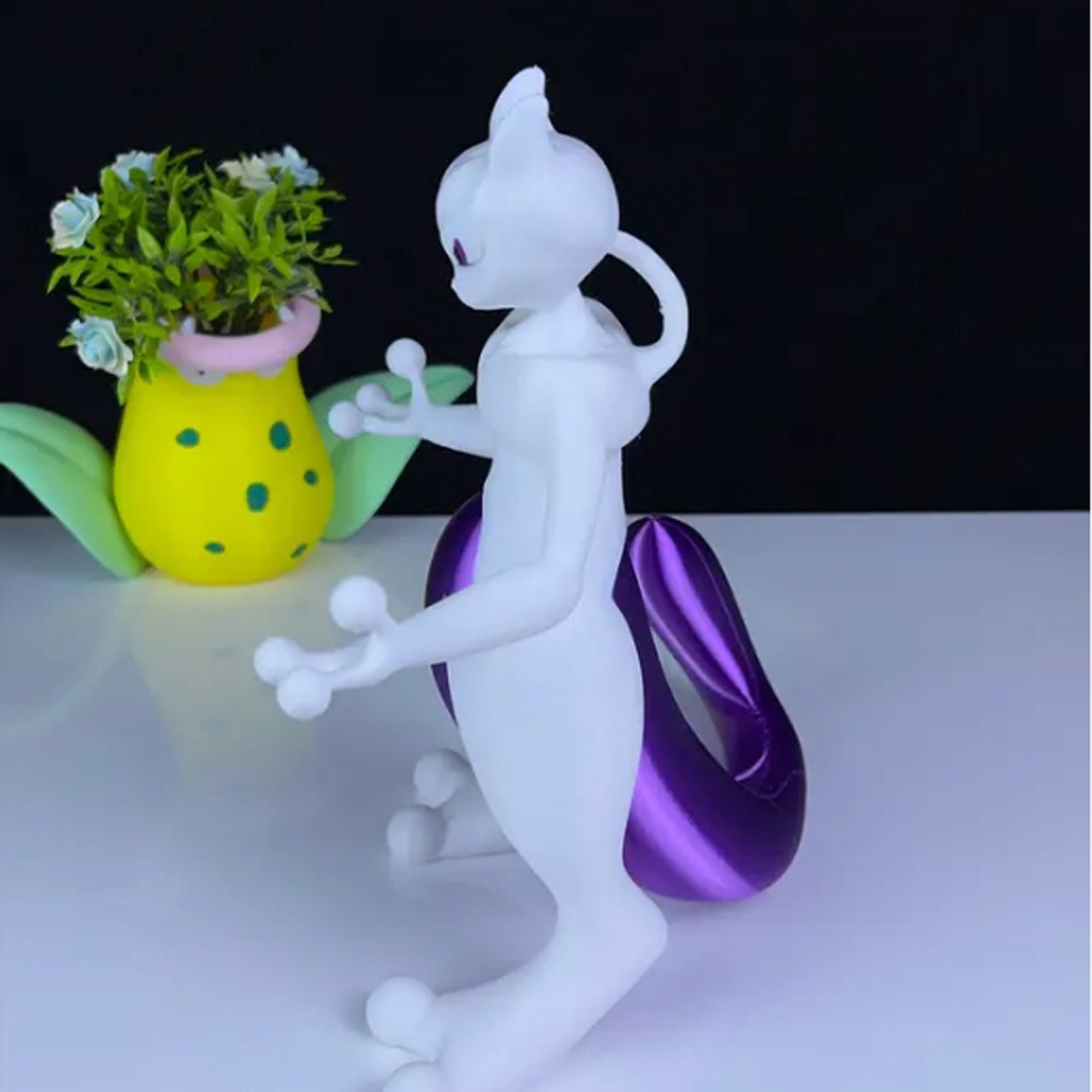 Mewtwo 3D Printed Model Pokemon Game Collectible Figurine Fan Art Desk ...