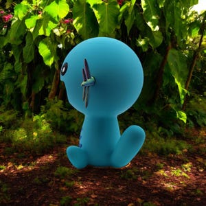 Happy Wooper 3D Printed Model - Pokemon Game Collectible Figurine Fan ...