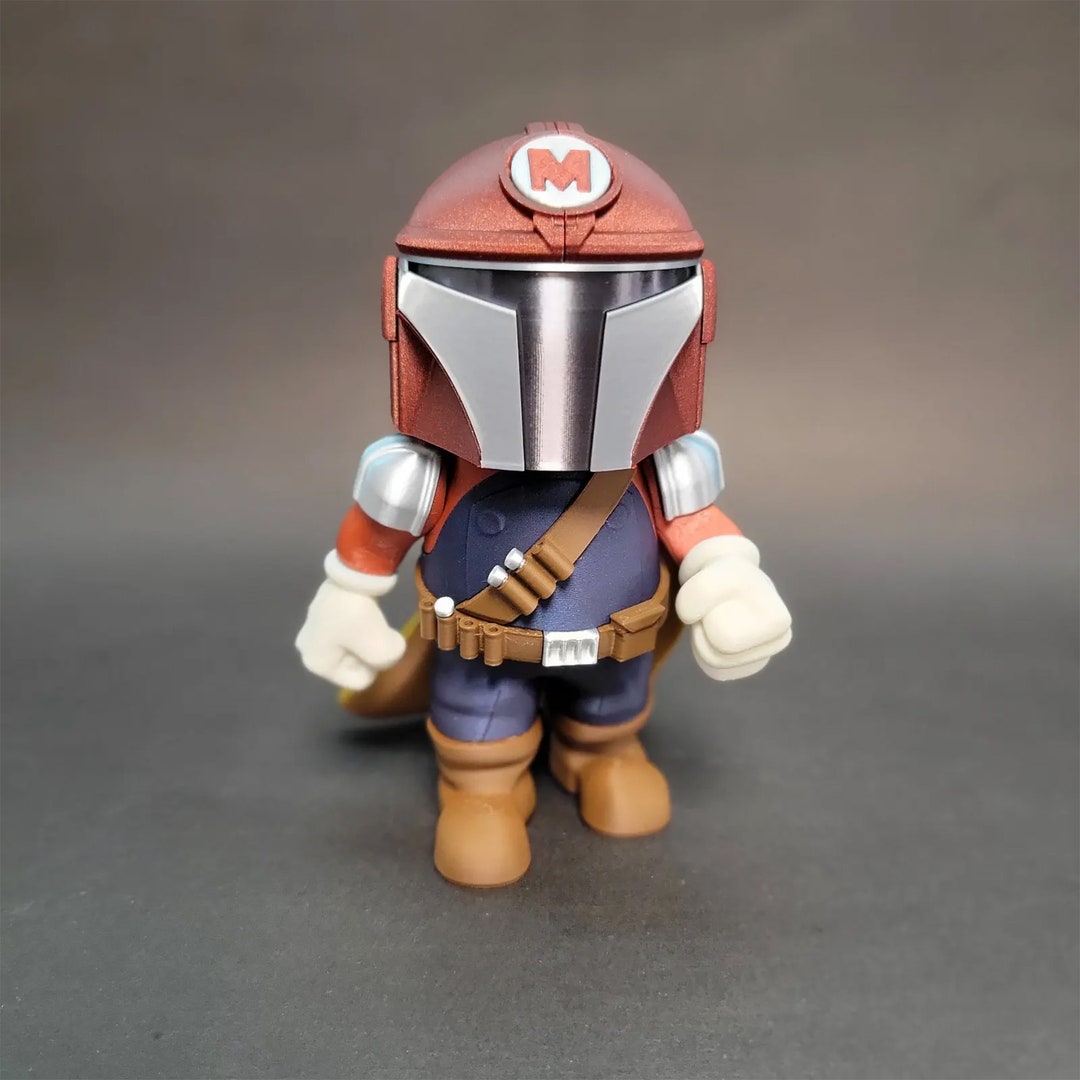 Mariolorian 3D Printed Model - Super Mario - Mandalorian Game ...