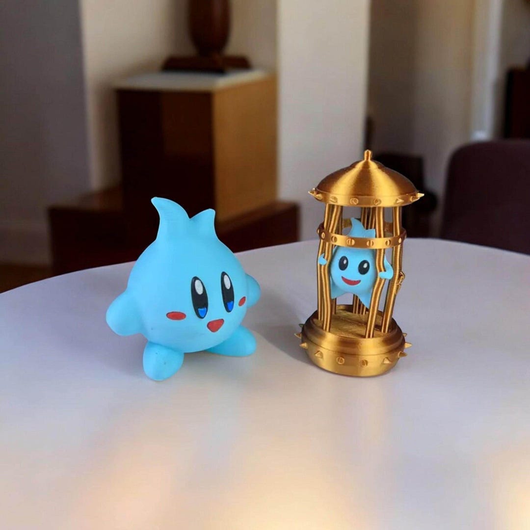 Lumalee in Cage 3D Printed Model - Super Mario Bros Game Collectible ...