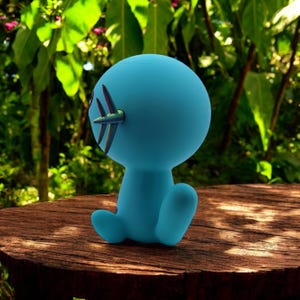 Happy Wooper 3D Printed Model - Pokemon Game Collectible Figurine Fan ...