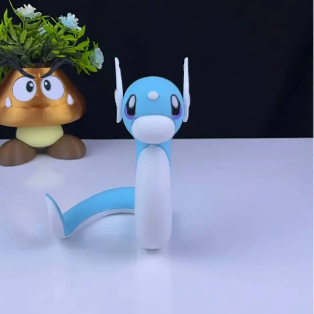 Dratini 3D Printed Model - Pokemon Game Collectible Figurine Fan Art ...