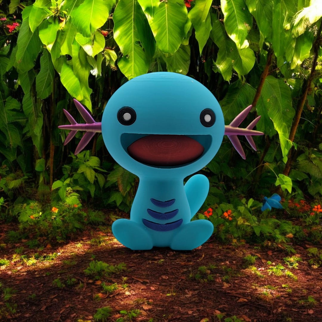 Happy Wooper 3D Printed Model - Pokemon Game Collectible Figurine Fan ...