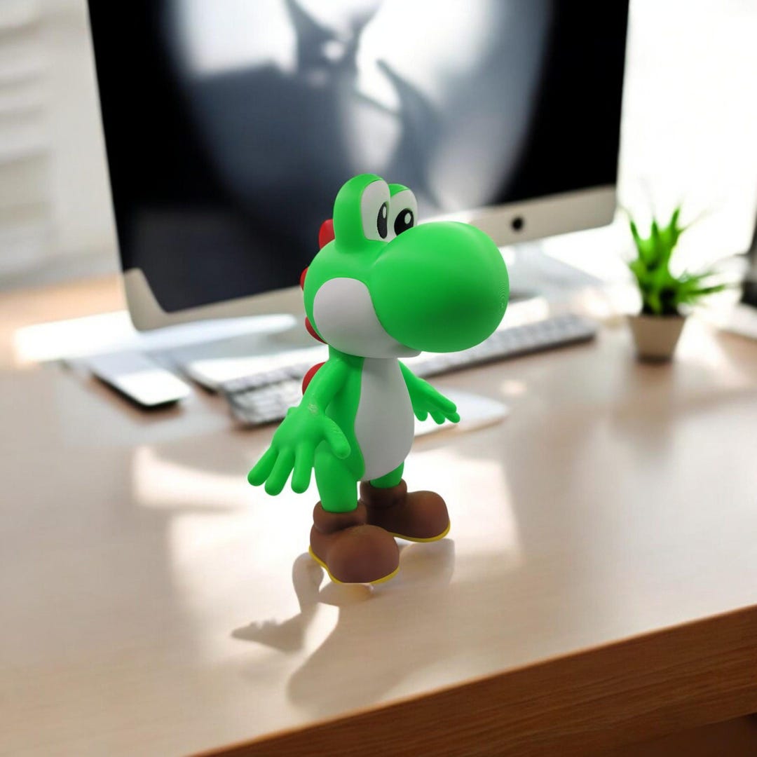 Yoshi 3D Printed Model - Super Mario Game Collectible Figurine Fan Art ...