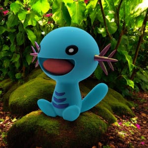 Happy Wooper 3D Printed Model - Pokemon Game Collectible Figurine Fan ...