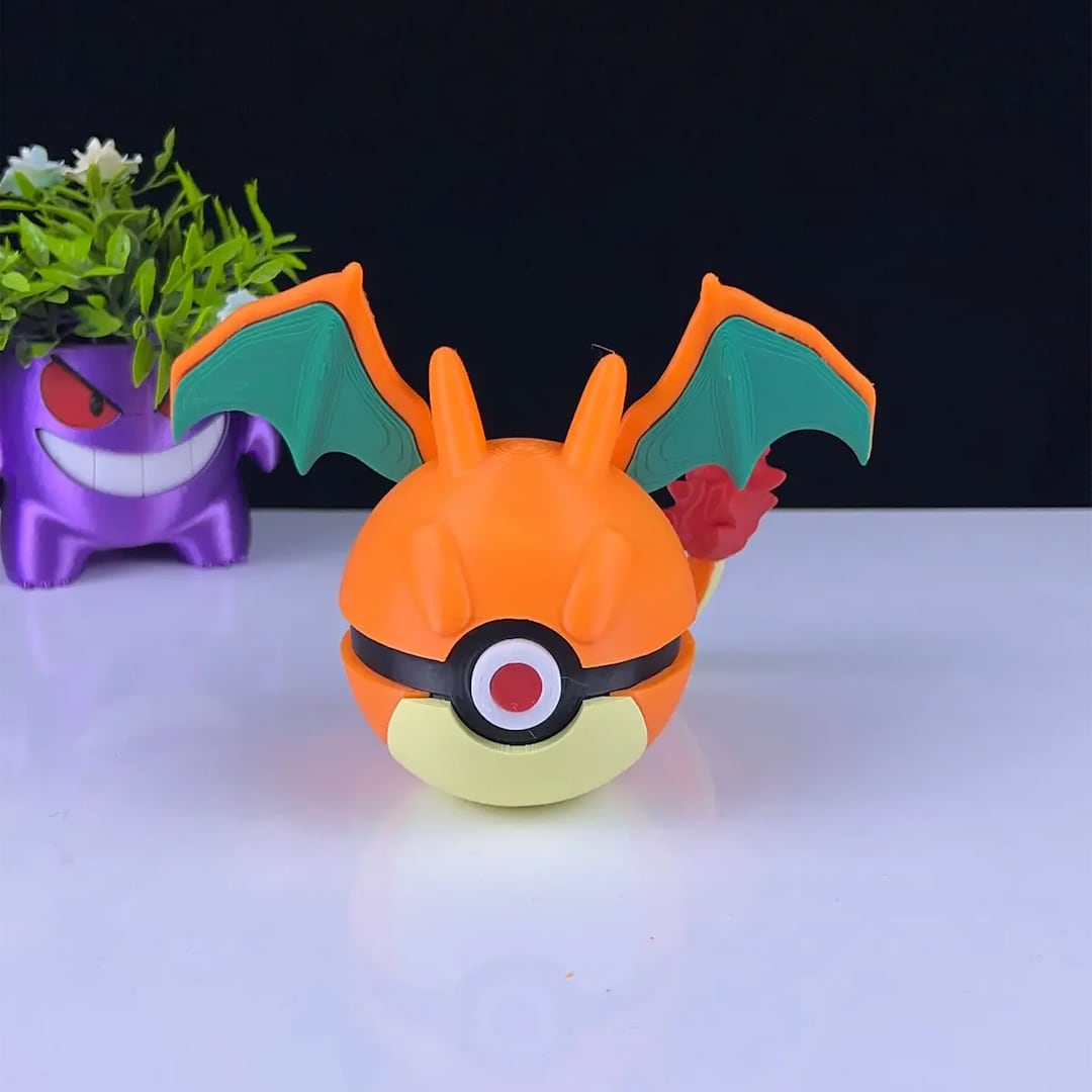 Charizard Pokeball 3D Printed Model Pokemon Game Collectible Figurine ...