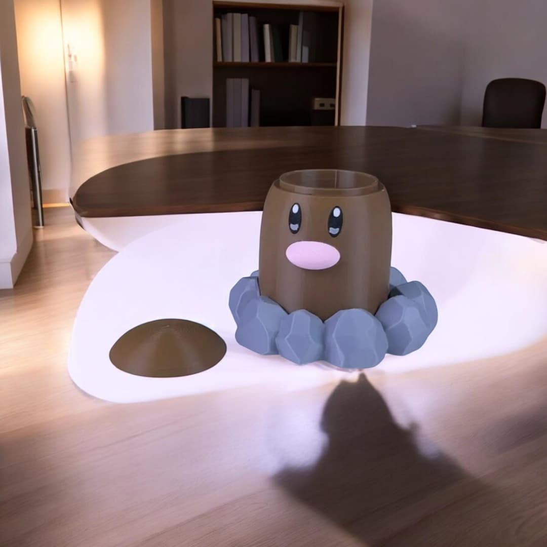 Diglett Container 3D Printed Model - Pokemon Game Collectible Figurine ...