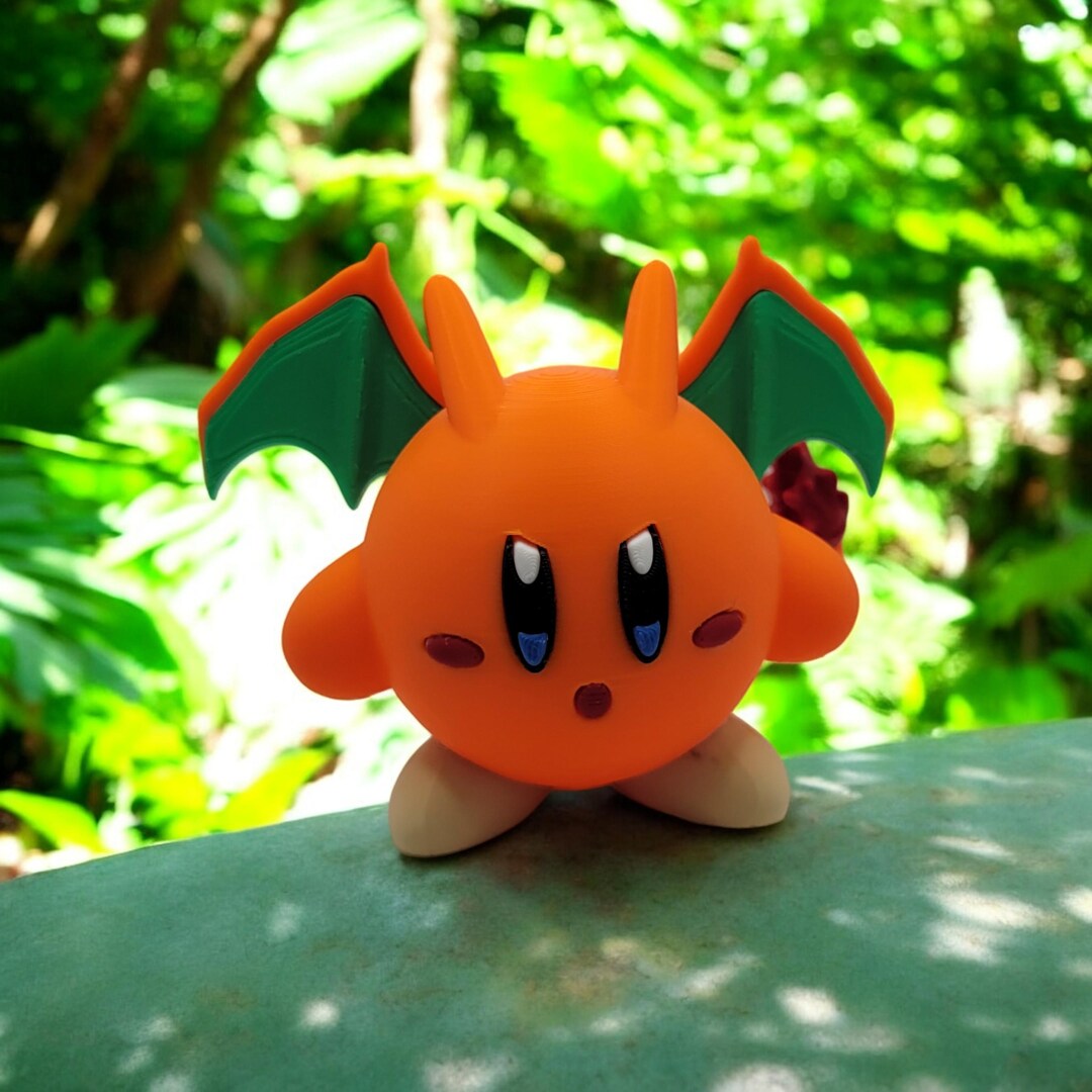 Kirby Charizard 3D Printed Model - Kirby Pokemon Game Collectible Figurine Fan Art Desk Pet - Etsy