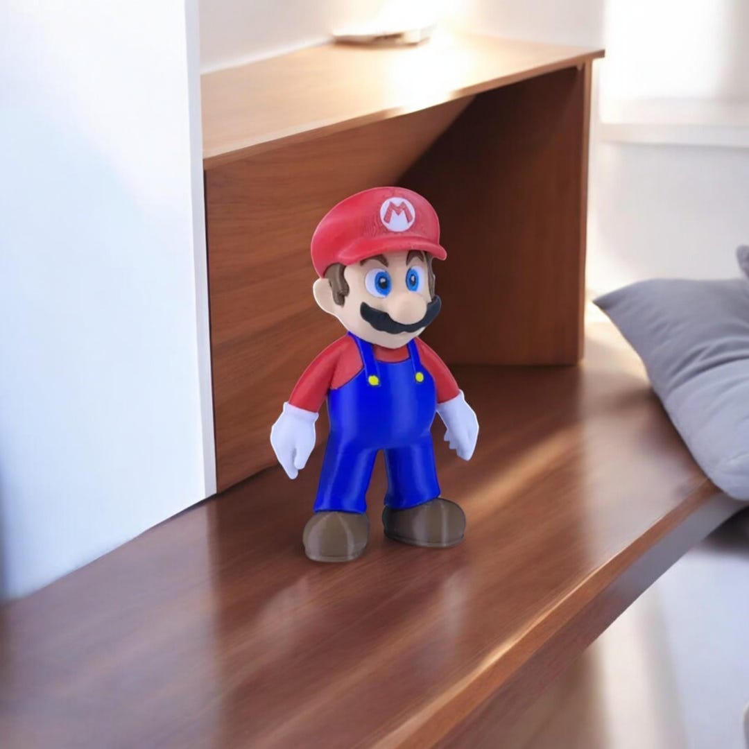 Mario 3D Printed Model - Super Mario Game Collectible Figurine Fan Art ...