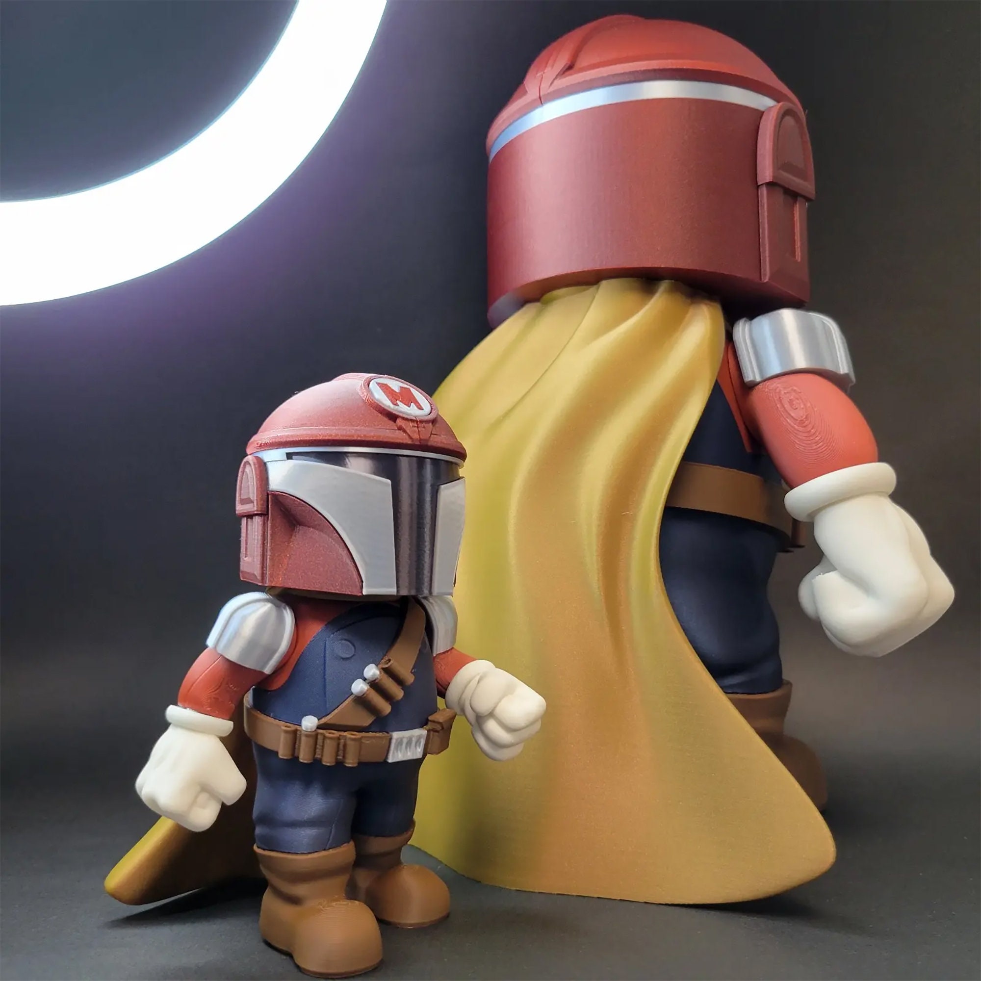 Mariolorian 3D Printed Model Super Mario Mandalorian Game Collectible ...