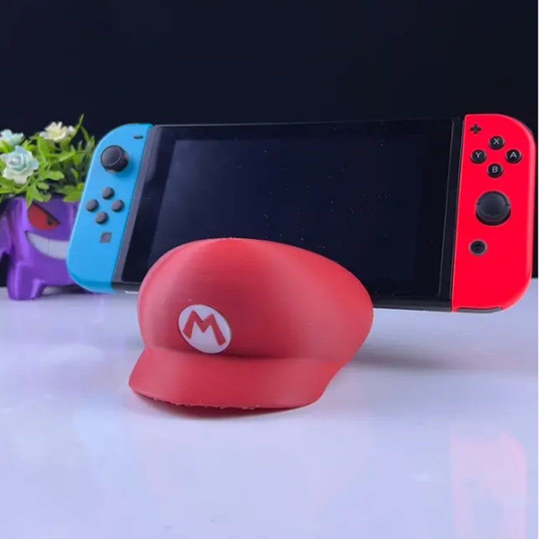 Mario Hat Switch Holder 3D Printed Model - Super Mario Game Collectible ...