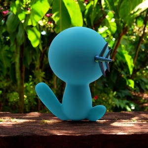 Happy Wooper 3D Printed Model - Pokemon Game Collectible Figurine Fan ...