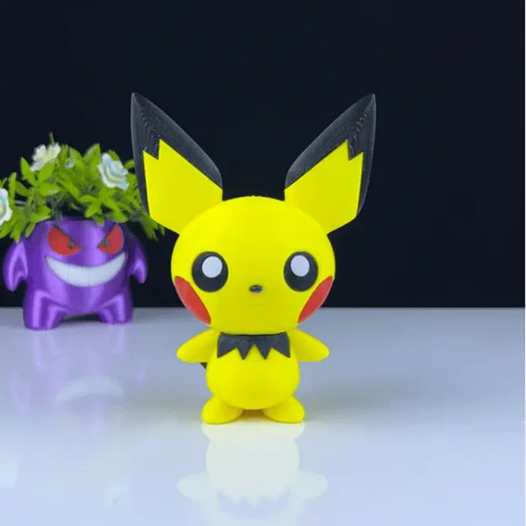 Pichu 3D Printed Model - Pokemon Game Collectible Figurine Fan Art Desk ...