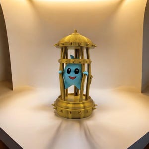 Lumalee in Cage 3D Printed Model - Super Mario Bros Game Collectible ...