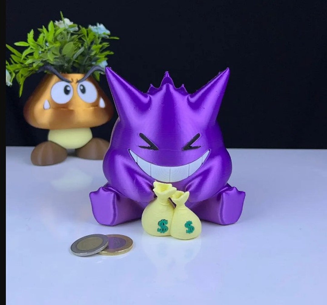 Gengar Piggy Bank 3D Printed Model Pokemon Game Collectible Figurine ...