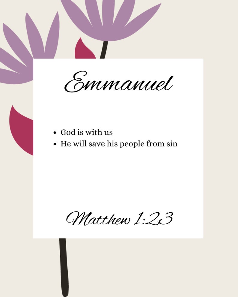 Hebrew Names of God, Names of God Wall Art, Wall Art 8x10, 5 Names of ...