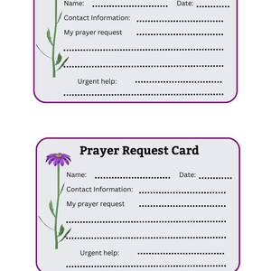 Prayer Request Card, Church Prayer Request, Color Prayer Request ...