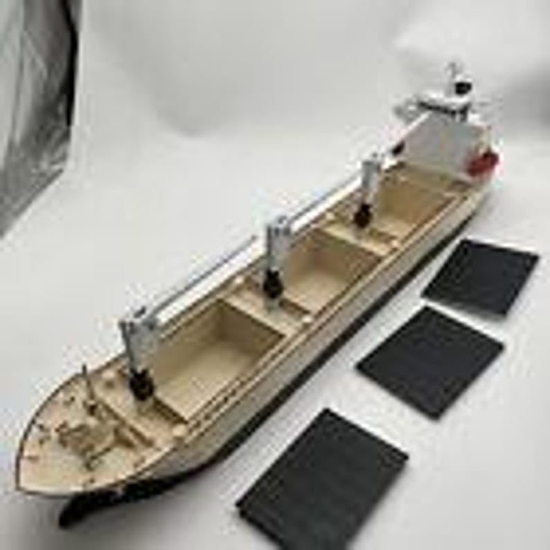 Unpainted Version, Ho Scale Built Bulk Cargo Ship 28” Long, Build to ...