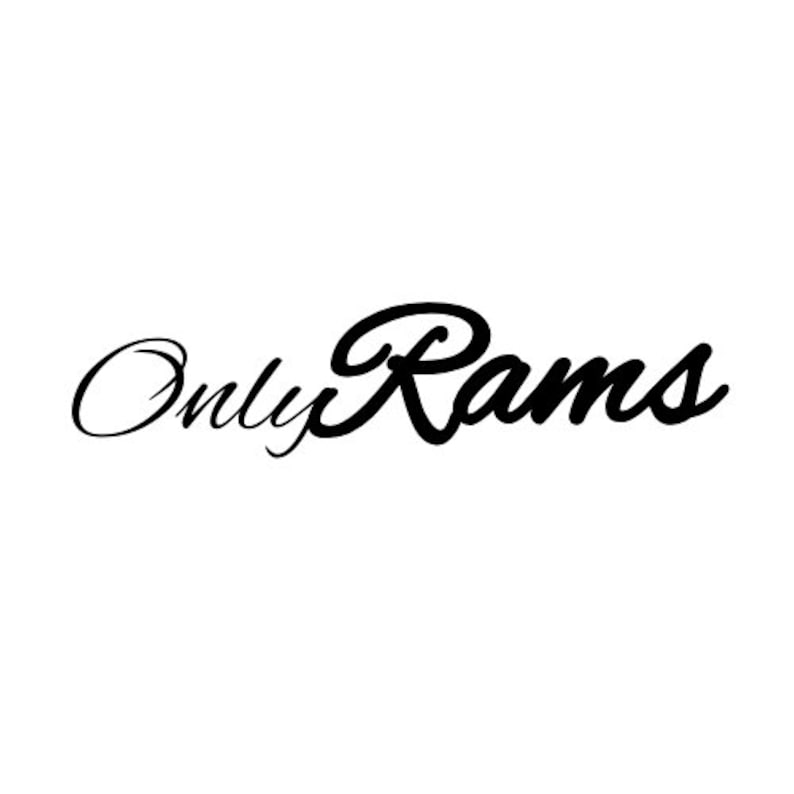 Only Rams Decal - Etsy
