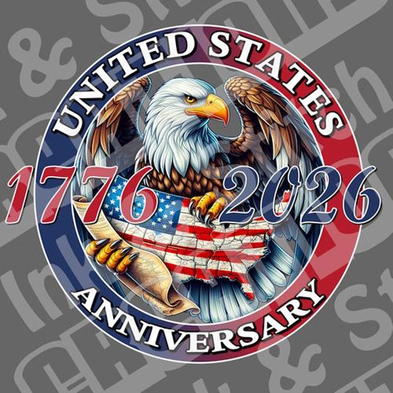 United States 1776 - 2026 Anniversary, Transparent Background, 300 or ...