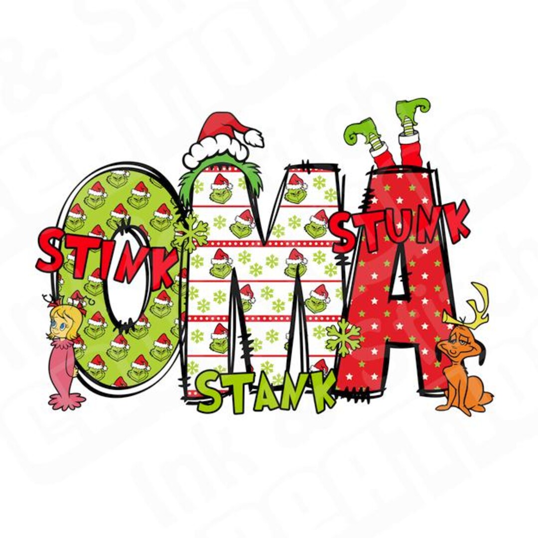OMA German Grandma Grinch, Christmas, Transparent Background, 300 or ...