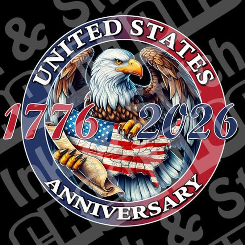 United States 1776 - 2026 Anniversary, Transparent Background, 300 or ...