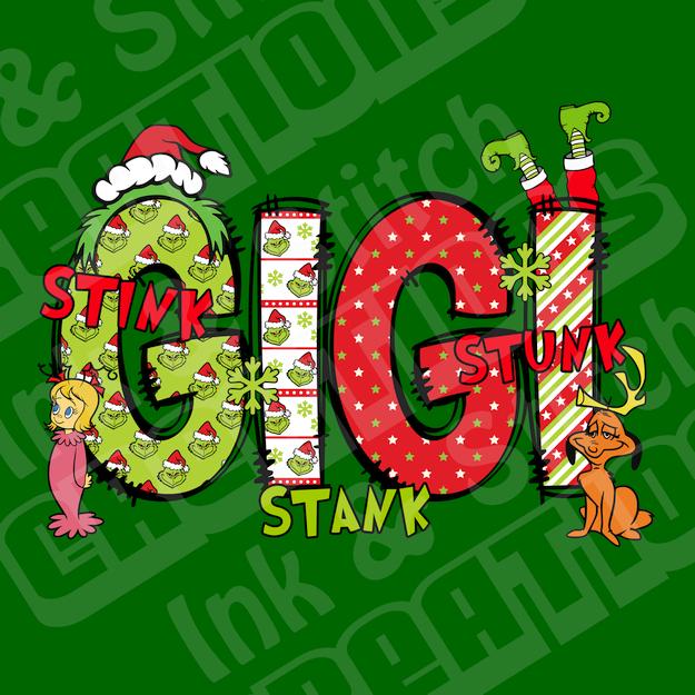 GIGI Grinch2, Christmas, Transparent Background, 300 or Better Dpi, Png ...