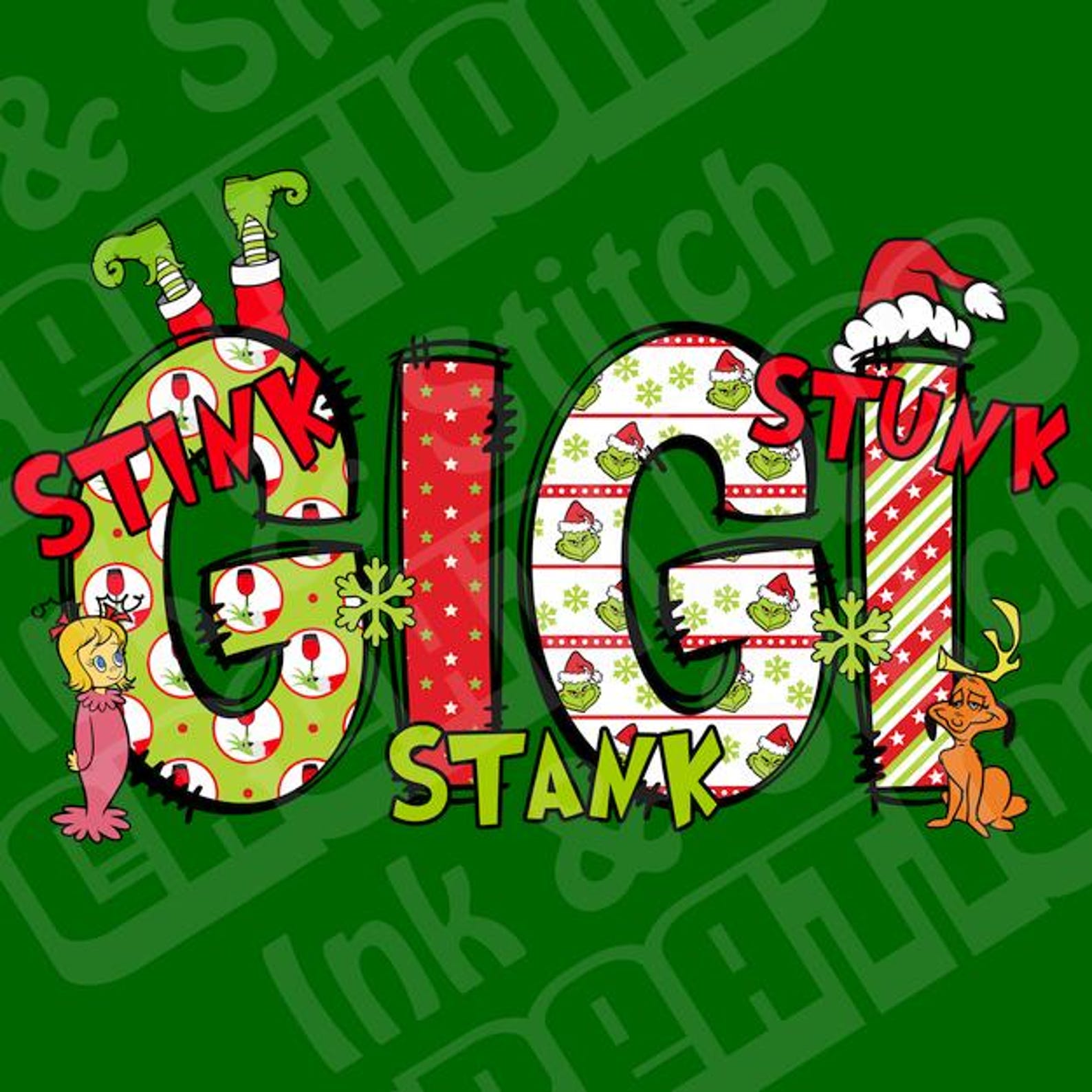 GIGI Grinch Original Christmas, Transparent Background, 300 or Better ...