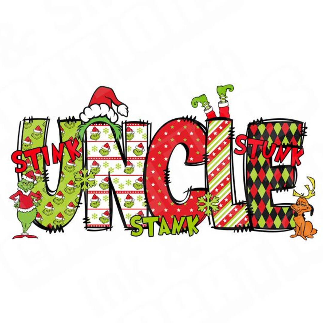 UNCLE Grinch Christmas, Caps, Transparent Background, 300 or Better Dpi ...