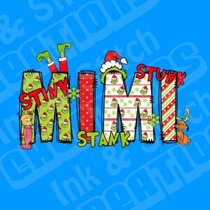 MIMI Grinch, Christmas, Transparent Background 300 Dpi PNG Vector Image ...