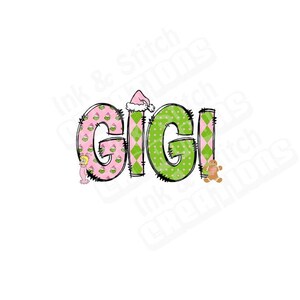 Gigi Grinch Pink, Xmas, Transparent Background, 300 or Better Dpi, Png ...