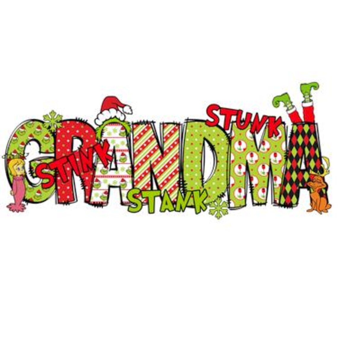 GRANDMA Grinch, Transparent Background, 300 or Better Dpi, Png Digital ...