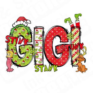 GIGI Grinch2, Christmas, Transparent Background, 300 or Better Dpi, Png ...