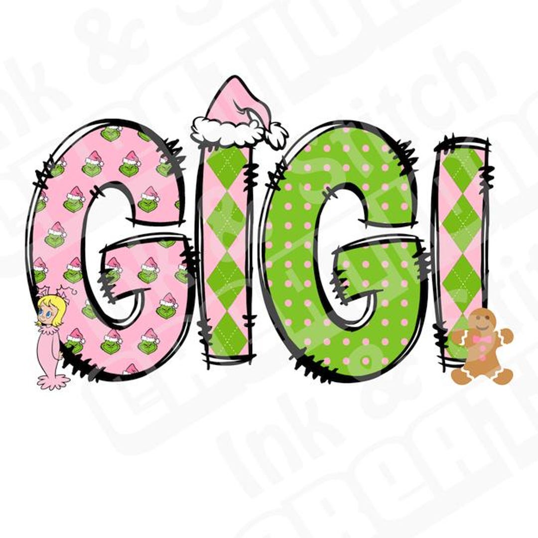 Gigi Grinch Pink, Xmas, Transparent Background, 300 or Better Dpi, Png ...