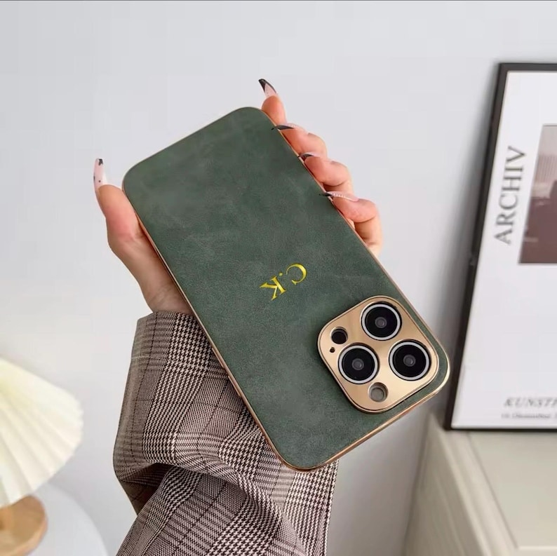Personalized Suede iPhone Case for iPhone 11 12 13 14 15 16 Pro Max ...